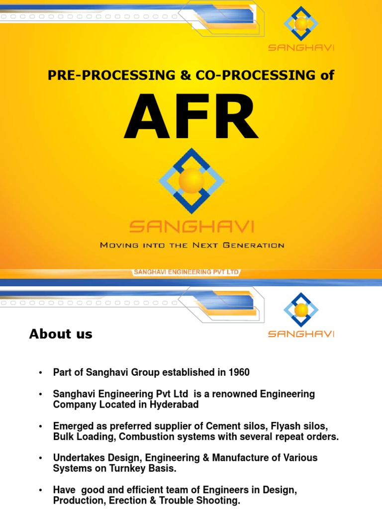 AFR Process Presentation - 22.11.2016 | PDF | Liquids | Fuels