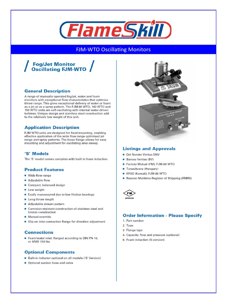 Skum FJM-WTO Oscillating Monitors | PDF