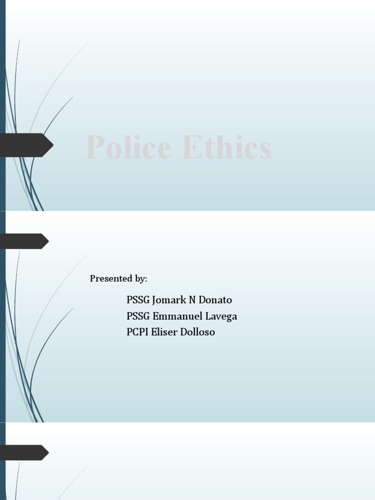 Police Ethics | PDF