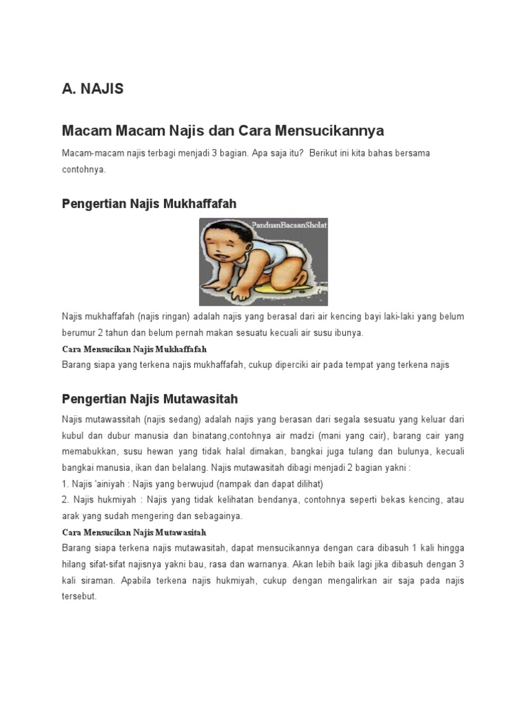 Macam Macam Najis Dan Cara Mensucikannya | PDF | Kesehatan Holistik
