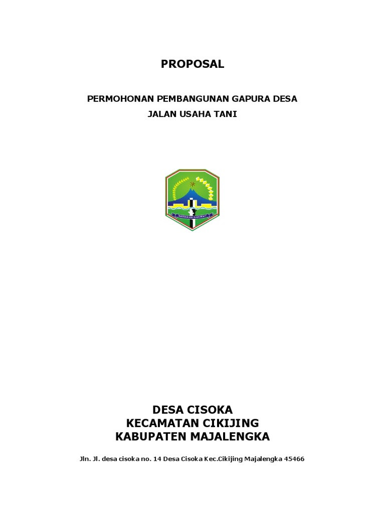 Ajuan Proposal Jalan Gapura | PDF