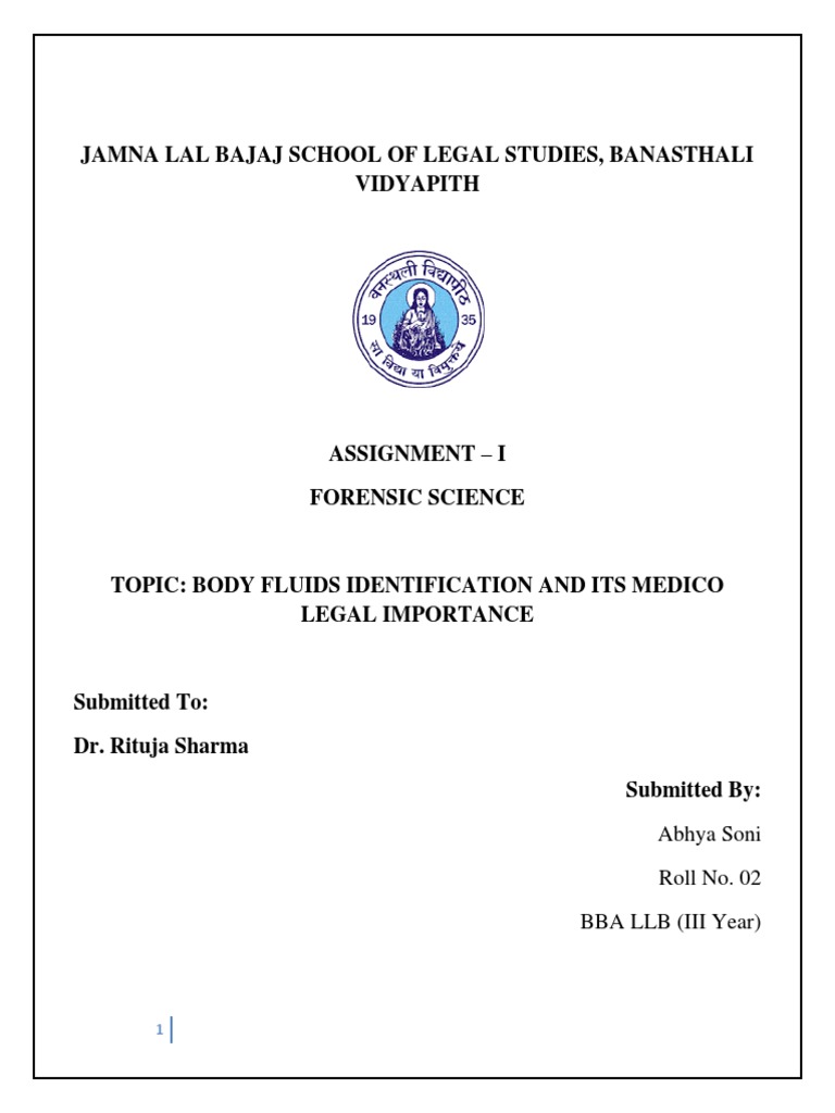 Forensic Body Fluid ID & Legal Impact | PDF | Semen | Forensic Science