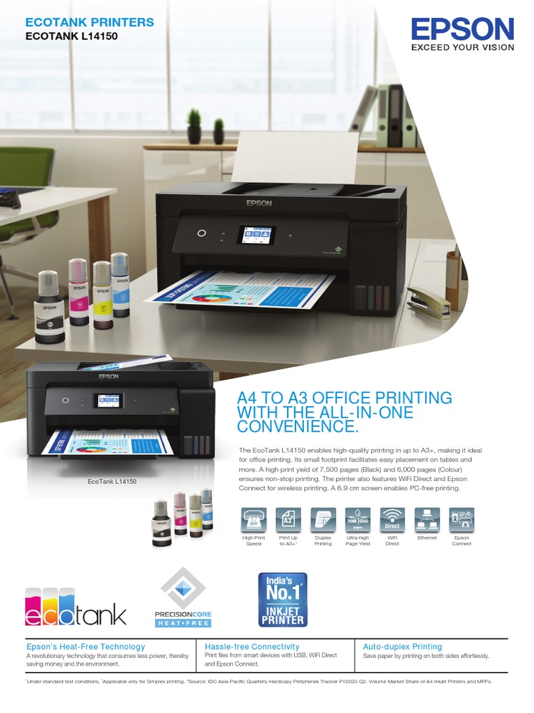 Epson L14150 Brochure PDF | PDF | Image Scanner | Printer (Computing)