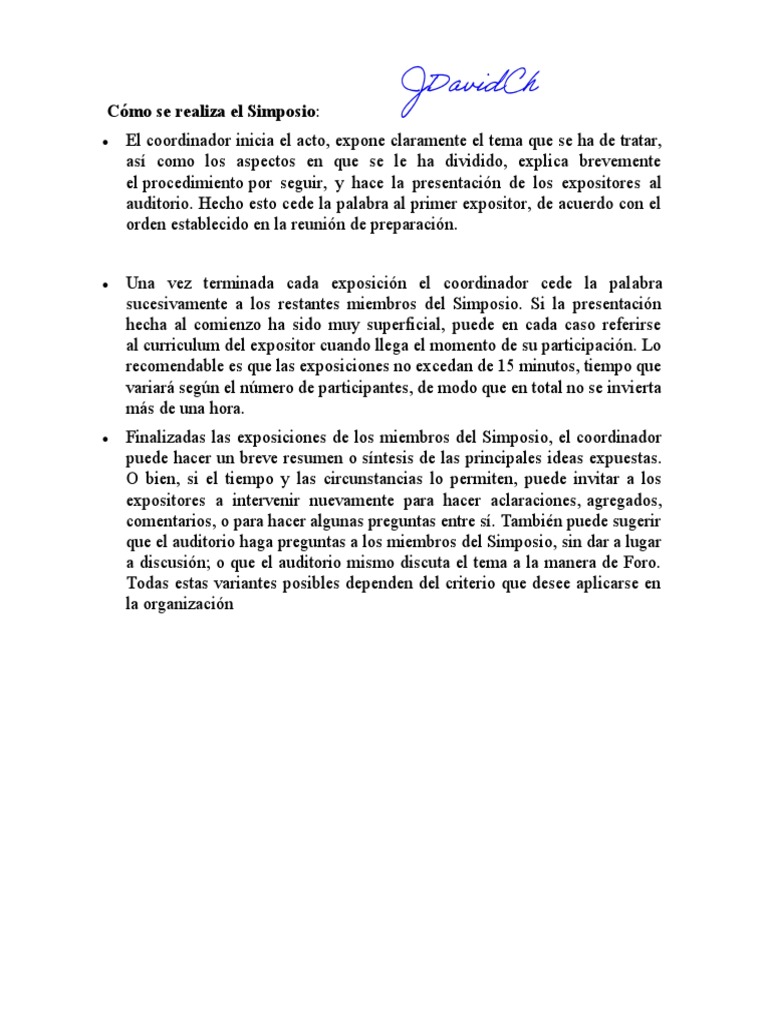Cómo Se Realiza El Simposio | PDF