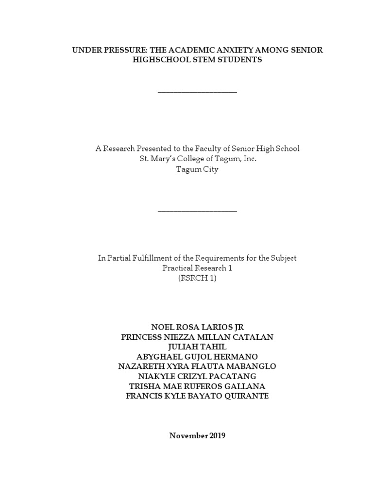 Academic Anxiety | PDF | Qualitative Research | Anxiety