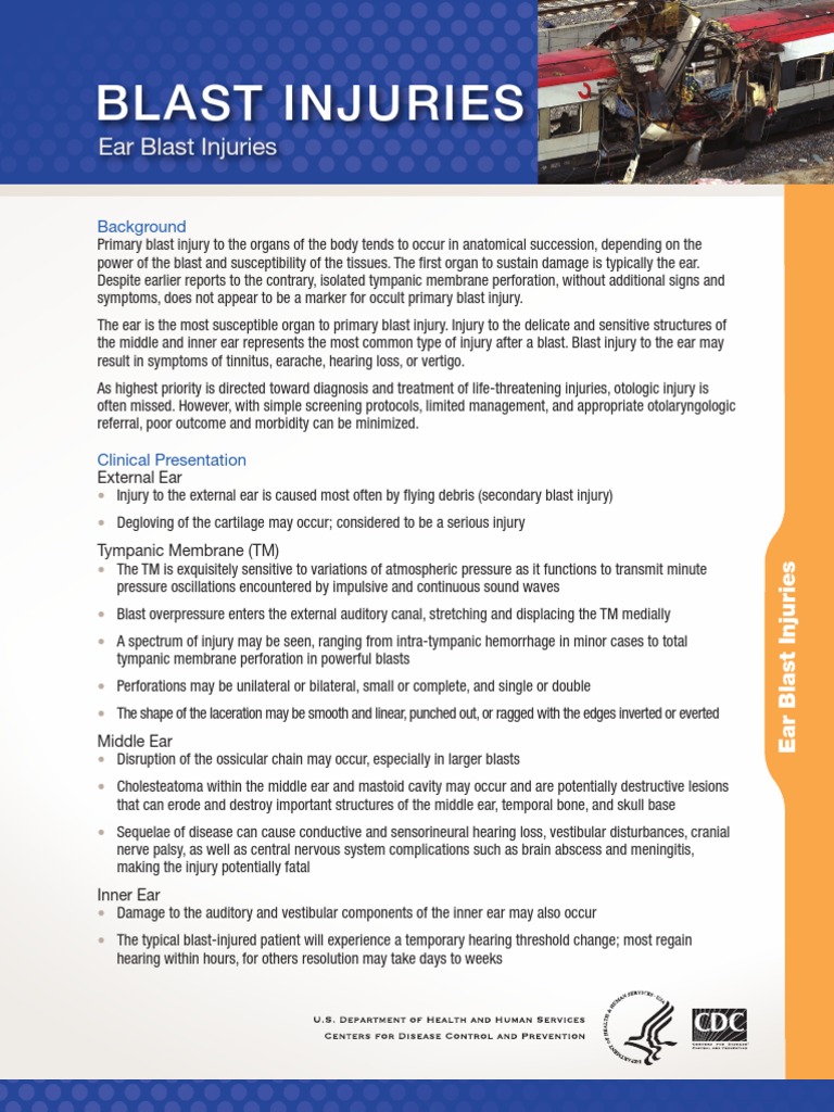 Blast Injury Ear | PDF | Ear | Audiology