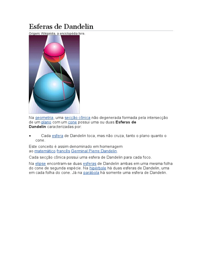 Esferas de Dandelin | PDF