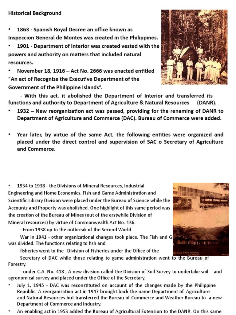 DENR History Vision and Mission | PDF | Natural Environment