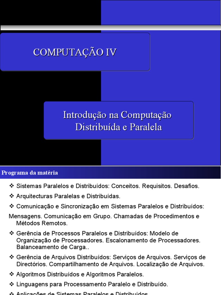 Introdução Na Computação Distribuída e Paralela2 | PDF | Computação ...