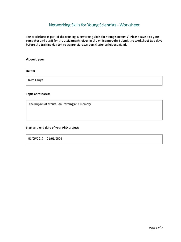 jq4dwSWuj5fDhSFk Worksheet Networking Skills For Young Scientists | PDF ...