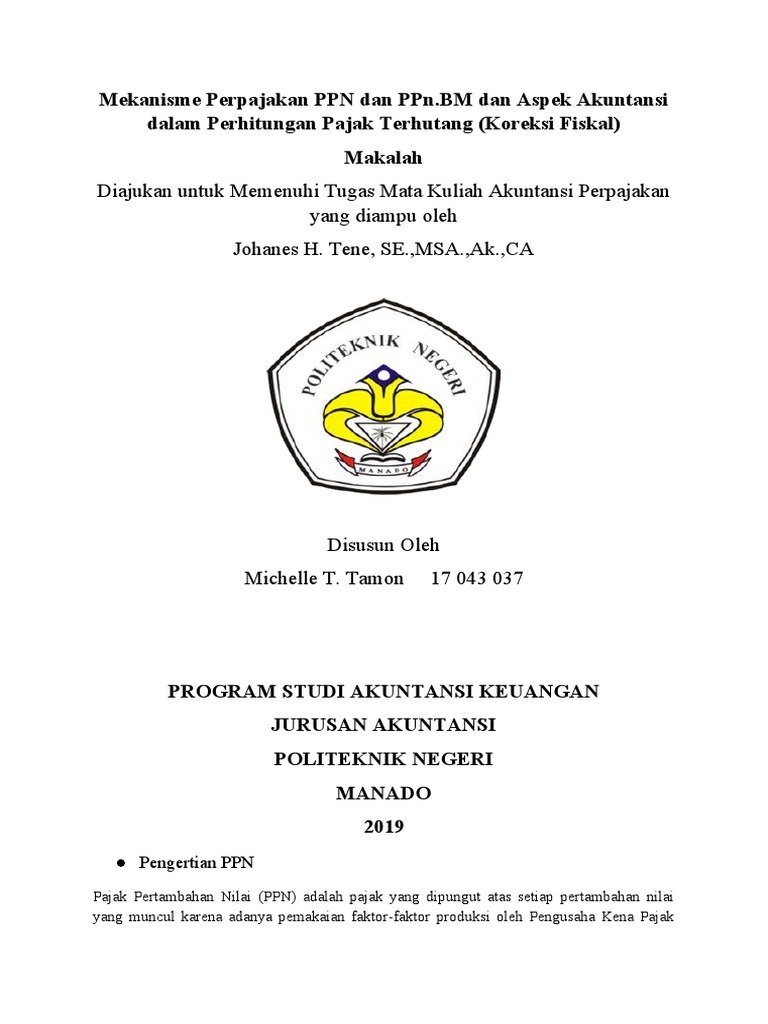 Mekanisme Perpajakan PPN Dan PPNBM | PDF