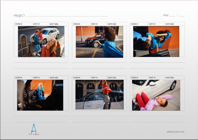 A4 Storyboard Template - 6-Panel - Landscape - StudioBinder | PDF