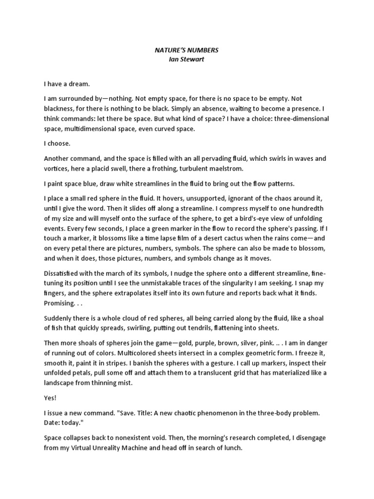 Nature'S Numbers Ian Stewart | PDF | Mathematics | Imagination