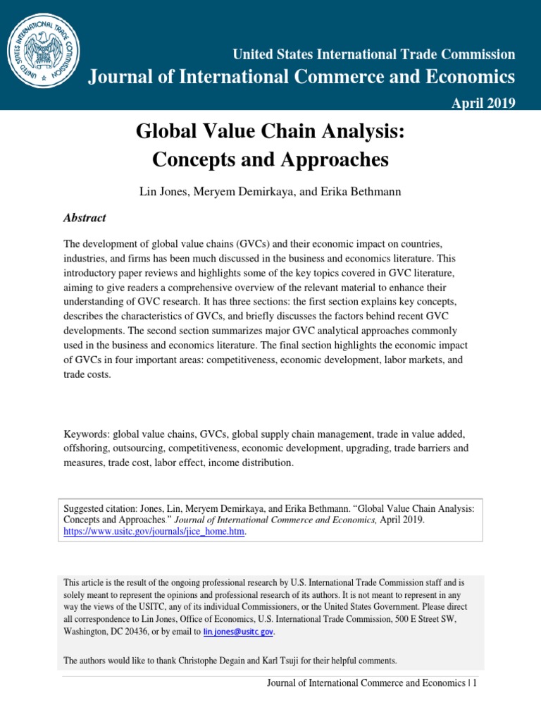 Global Value Chains: Key Insights | PDF | Supply Chain Management ...