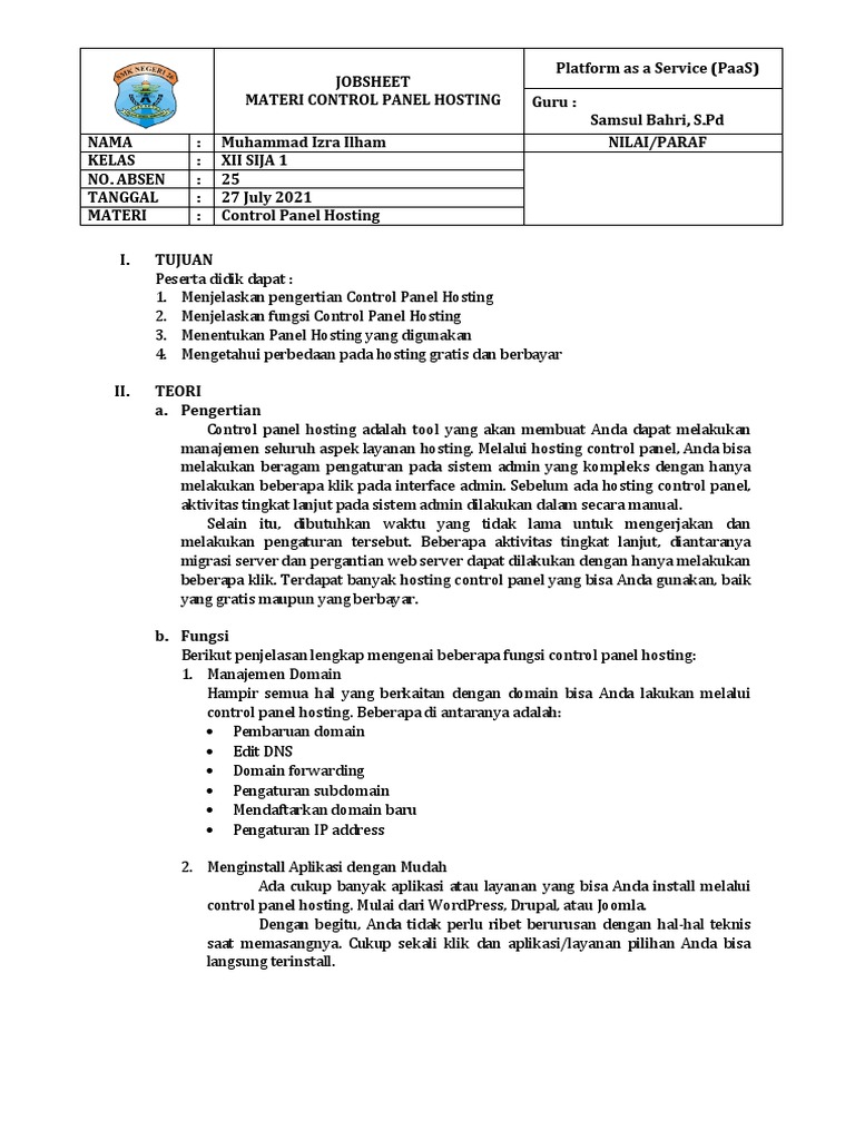 Panduan Lengkap Control Panel Hosting | PDF | Bisnis | Komputer