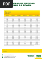 Tabela de Conversão de Polegadas e Milímetros - Aço Ideal | PDF
