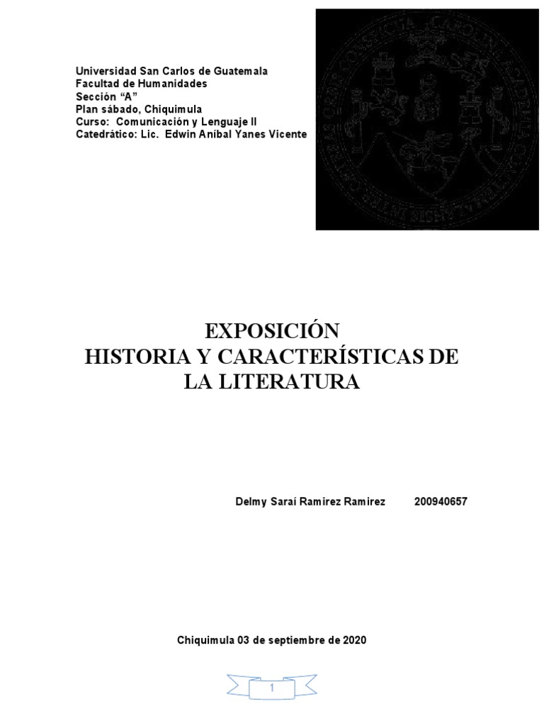 Historia y Características de La Literatura | Descargar gratis PDF ...
