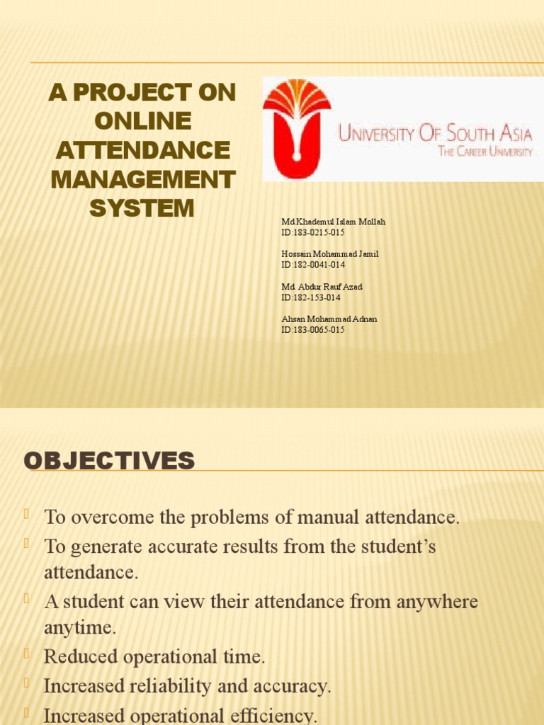 Students Attendance Management System | Descargar gratis PDF ...