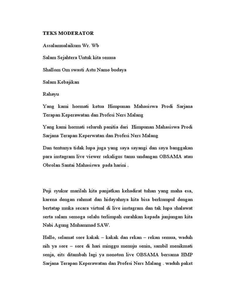 Teks Moderator | PDF | Gaya Hidup