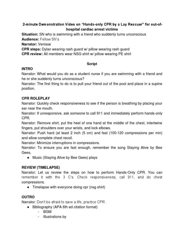 Script - BLS Video | PDF