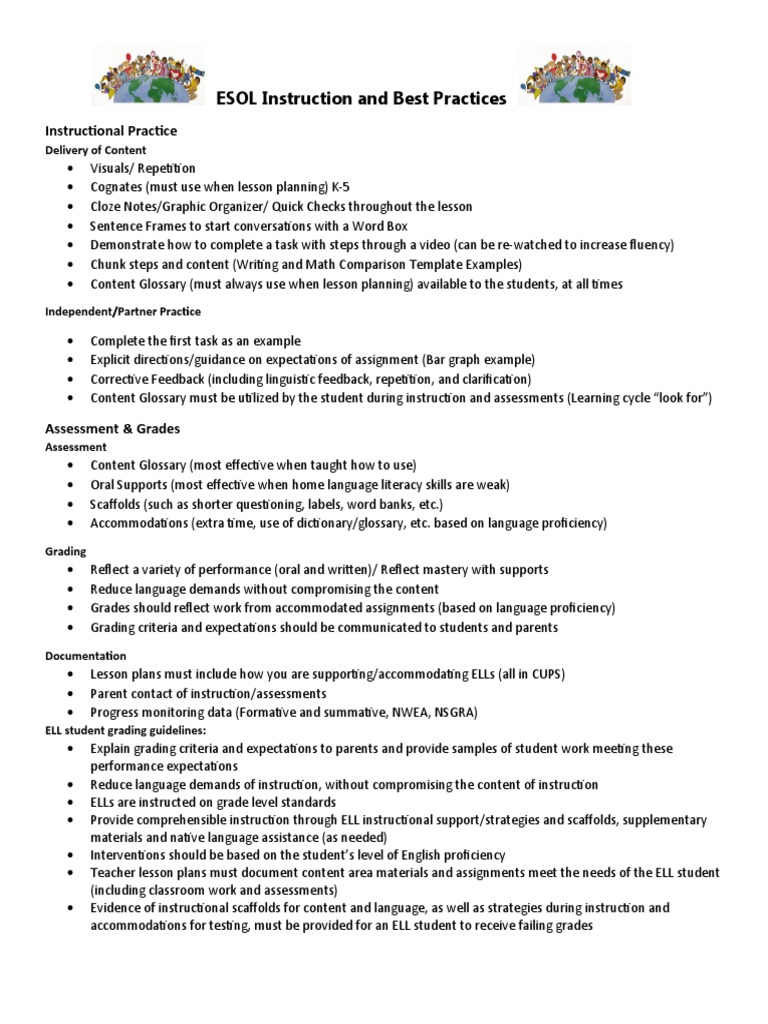ELL Instruction and Grading Best Practices | PDF | Educational ...