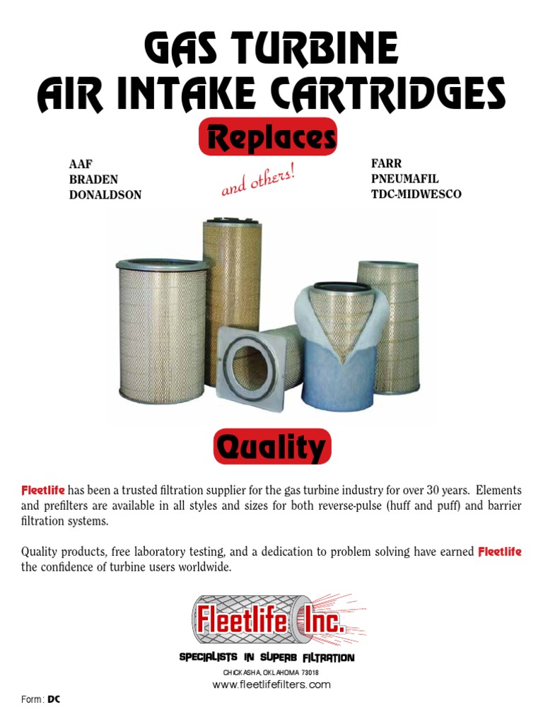 Fleetlife: Advanced Gas Turbine Filters | PDF | Filtration | Gas Turbine