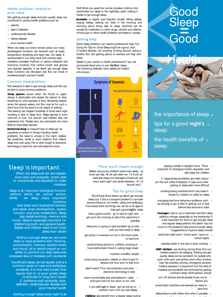 Good Sleep Good Health: The Importance of Sleep Tips For A Good Night's ...