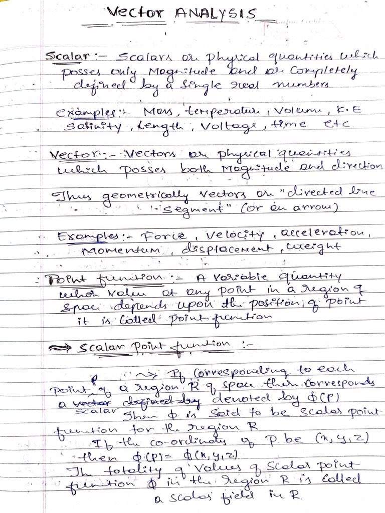 Mathematics (Vector Analysis) 1 | PDF | Linear Algebra | Algebra