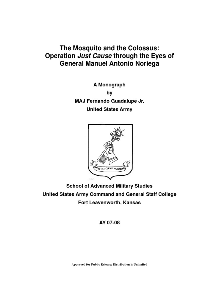 Operation Just Cause Through The Eyes of Manuel Noriega | PDF | Panama ...