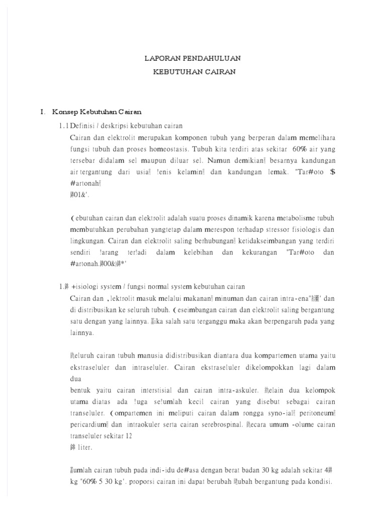 Pdf Lp Kdm Cairan Pdf Kesehatan Holistik
