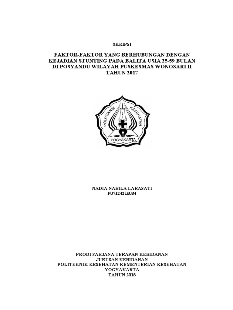 Faktor Stunting pada Balita di Wonosari | PDF