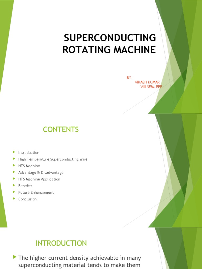 Superconducting Rotating Machine | PDF | Superconductivity | Electric Motor