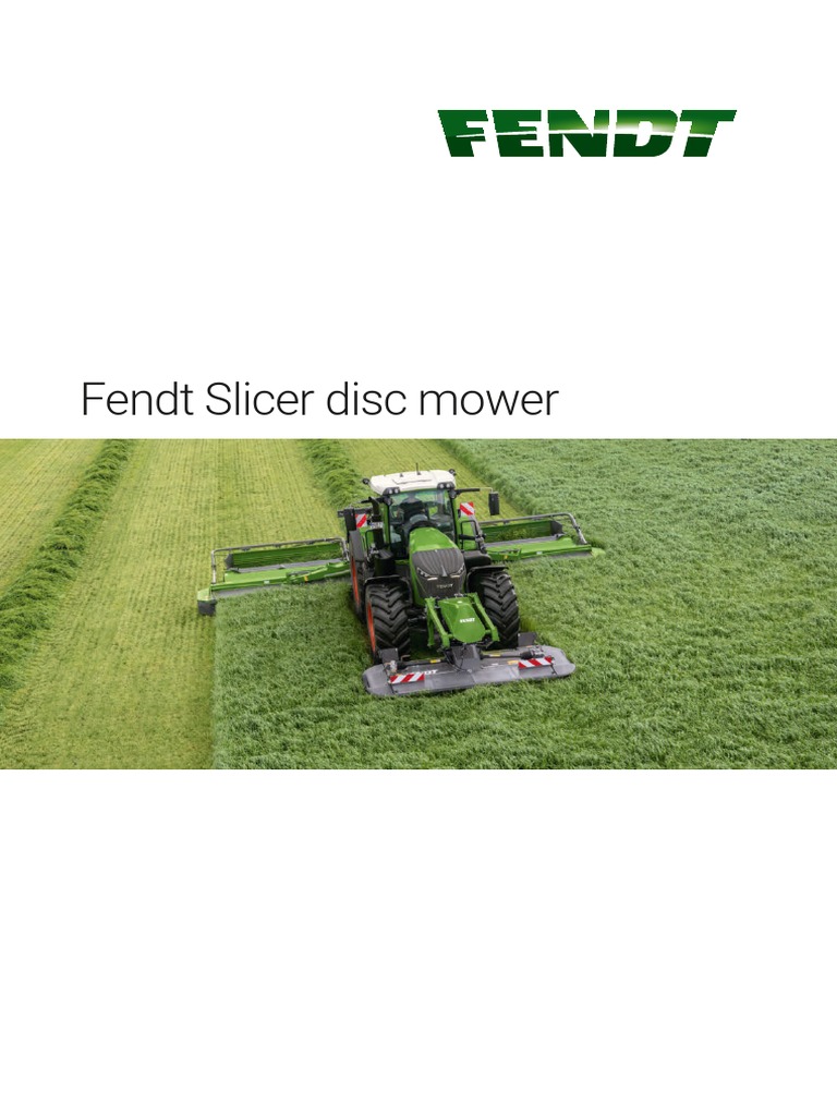 Fendt Slicer Disc Mowers Overview | PDF | Mower | Tractor