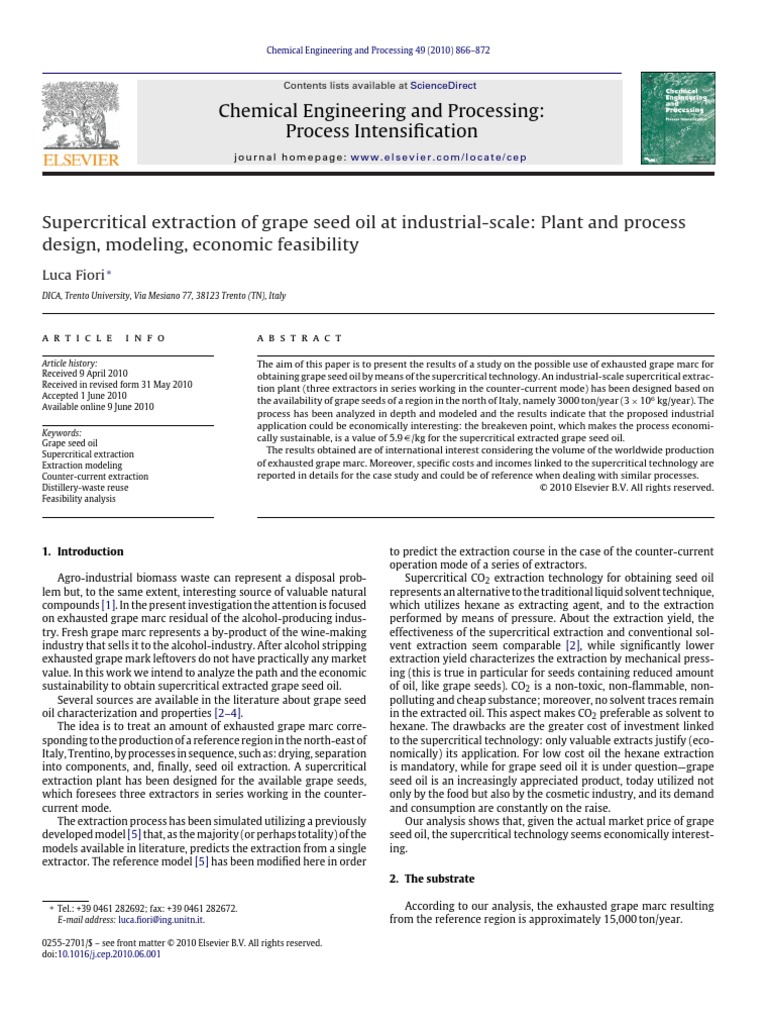 Chemical Engineering and Processing: Process Intensification | PDF ...