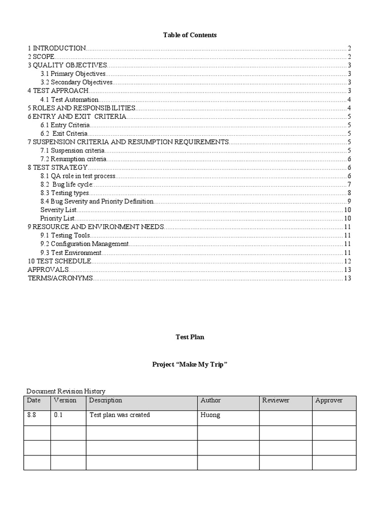 Test Plan Template 05 Pdf Software Bug Software Testing