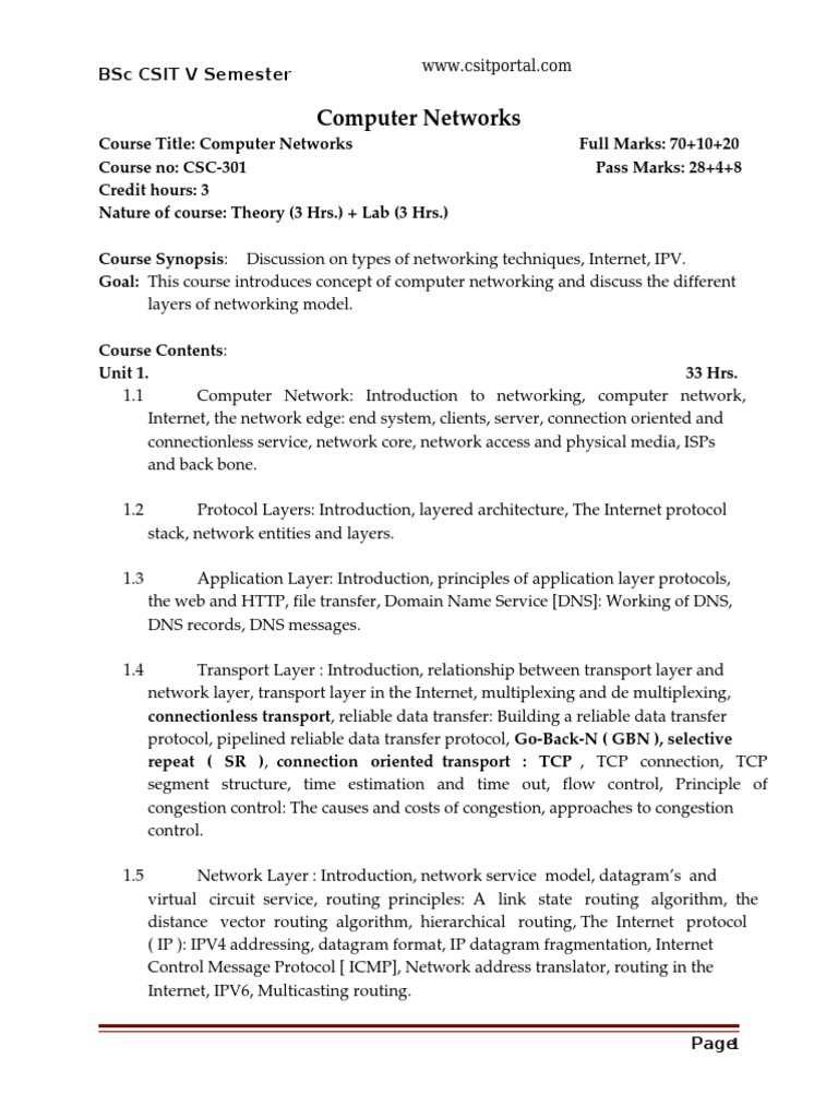 A Question Syllabus1 | Download Free PDF | Computer Network | Internet Protocol Suite