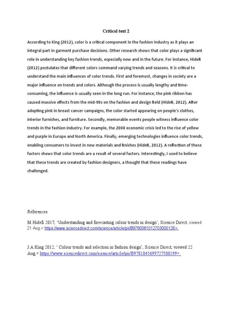 Critical Text 2:, Viewed 21 Aug | PDF