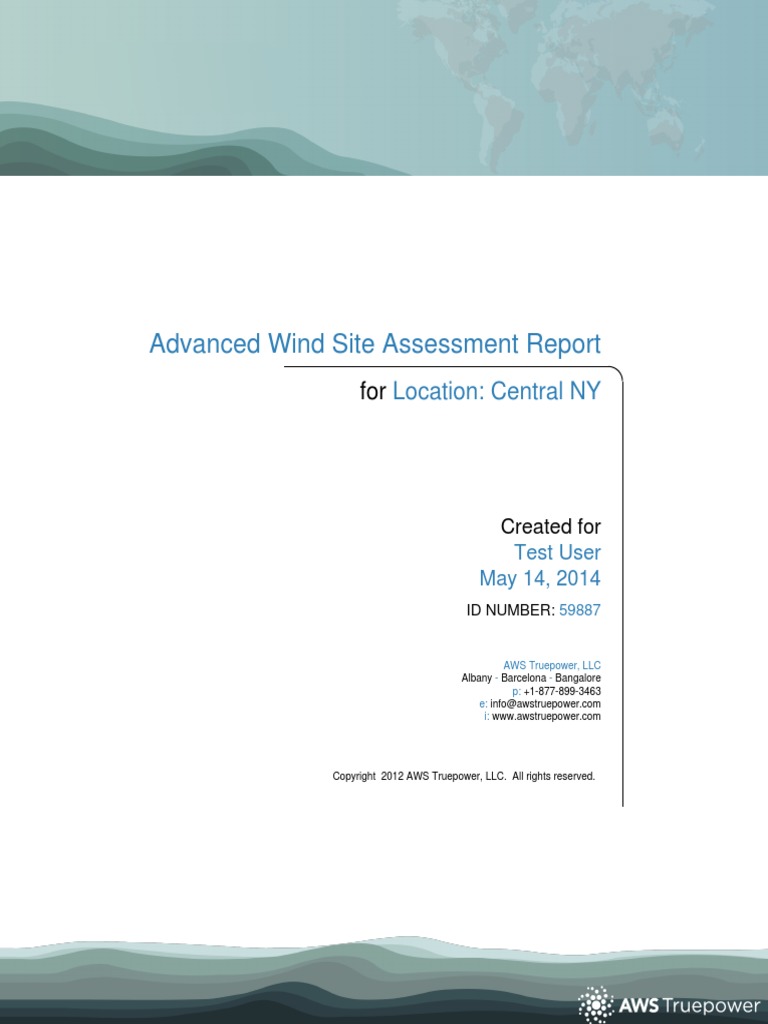 Sample Advanced Wind Site Assessment Report | PDF | Physical Quantities ...