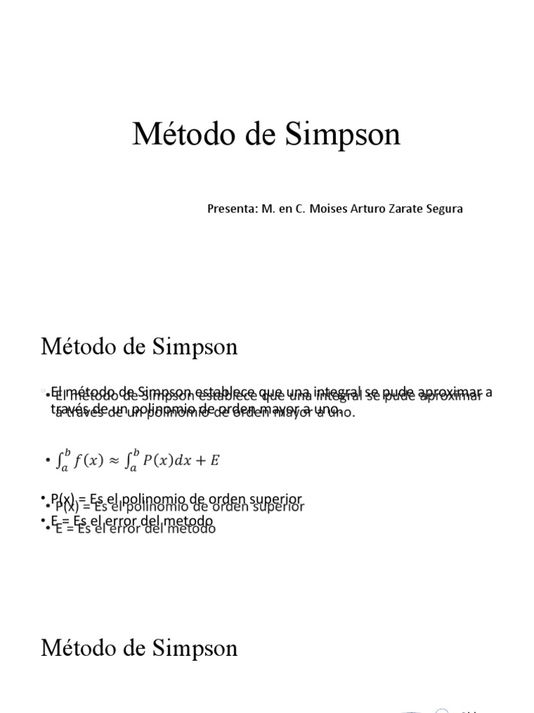 Método de Simpson | PDF | Zona | Cálculo