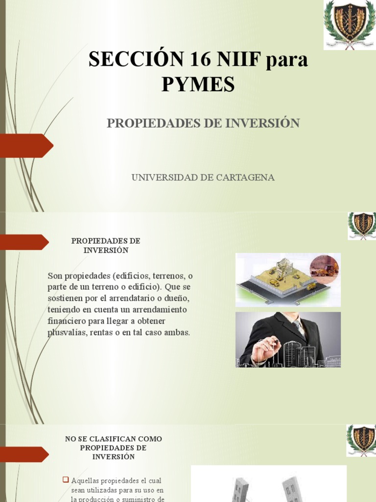 Guía NIIF para PYMES: Propiedades de Inversión | PDF | normas ...