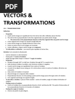 CSEC TRANSFORMATIONS Notes | PDF | Shape | Mirror