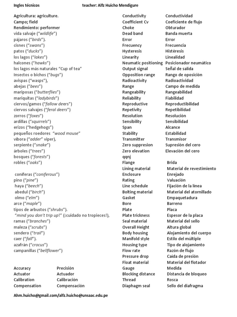 Ingles Técnicos | PDF | Ingeniería mecánica