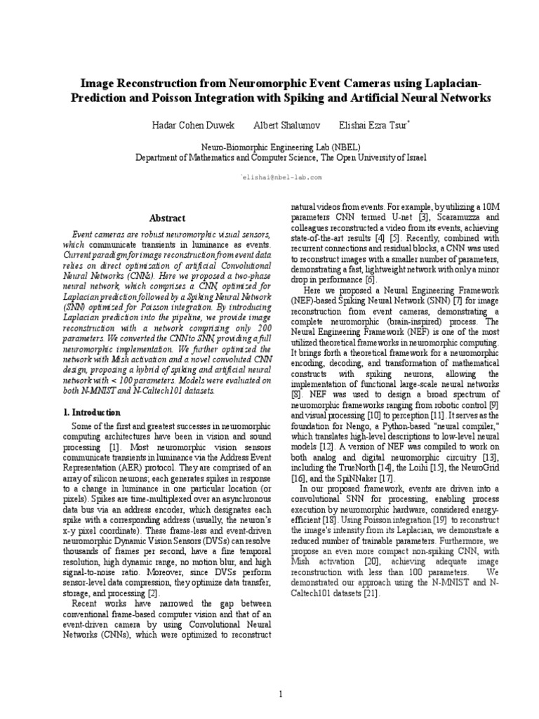 2021CVPRW Image Reconstruction From Neuromorphic Event Cameras Using ...