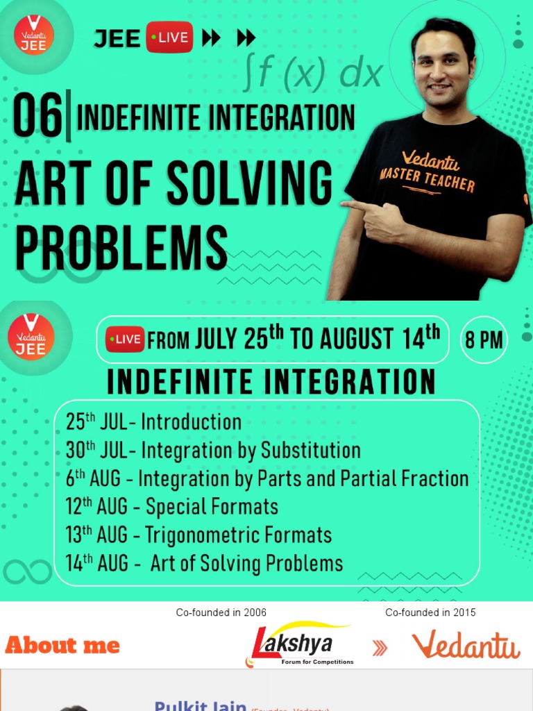 Indefinite Integrals: Problem Solving Guide | PDF | Integral | Calculus