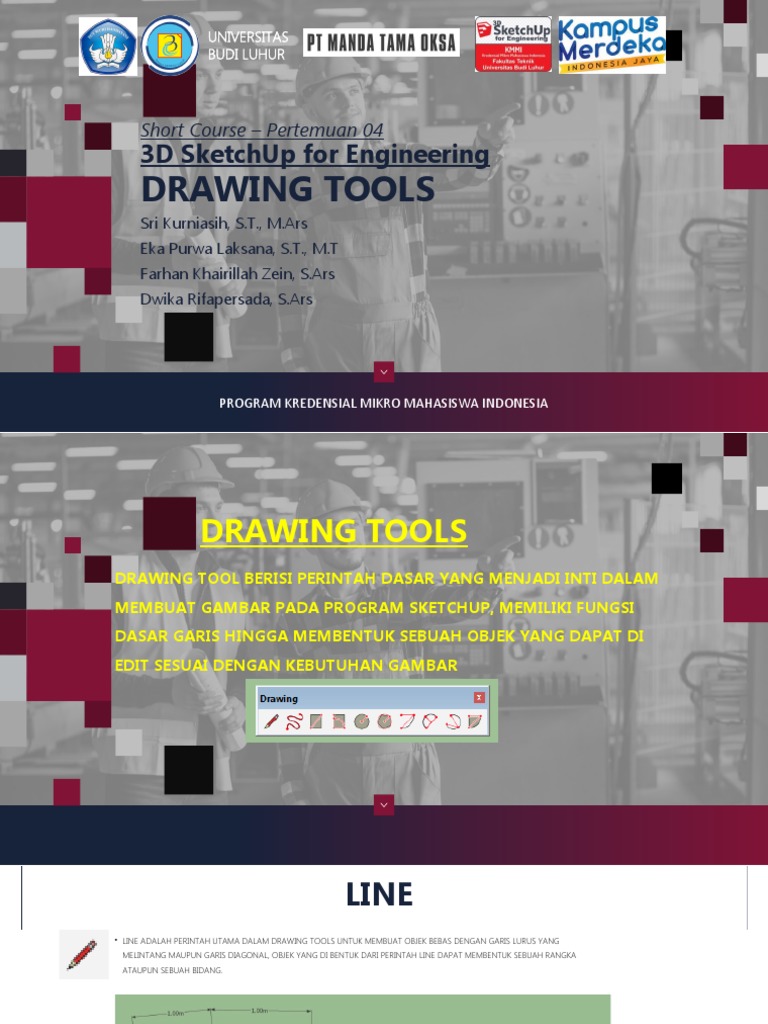 Alat Gambar Dasar di SketchUp 3D | PDF | Seni