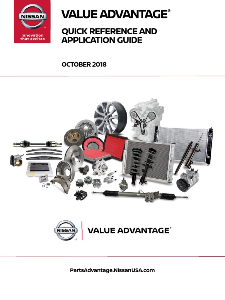 Nissan Value Advantage Remanufactured Parts Application Guide | PDF ...
