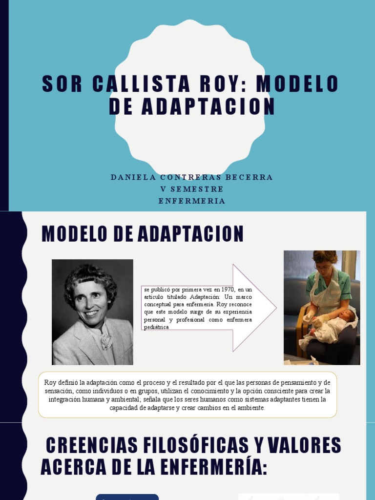 Sor Callista Roy | PDF | Adaptación | Enfermería