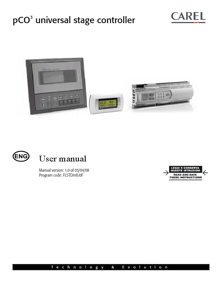 pCO Universal Stage Controller: User Manual | PDF | Switch | Parameter ...