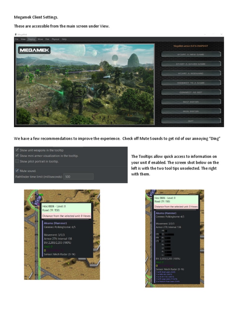 Megamek Client Settings | PDF | System Software | Computing