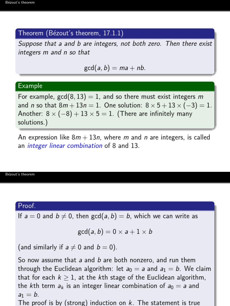 An In-Depth Exploration of Bézout's Theorem: Proofs, Applications, and ...